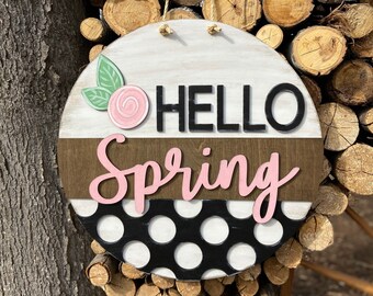 Spring Door Sign - Etsy