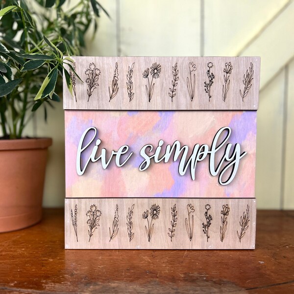 Live Simply Wall Sign - Etsy