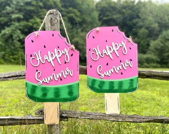Hello Summer Sign Ants Sign Watermelon Sign Spring/summer - Etsy