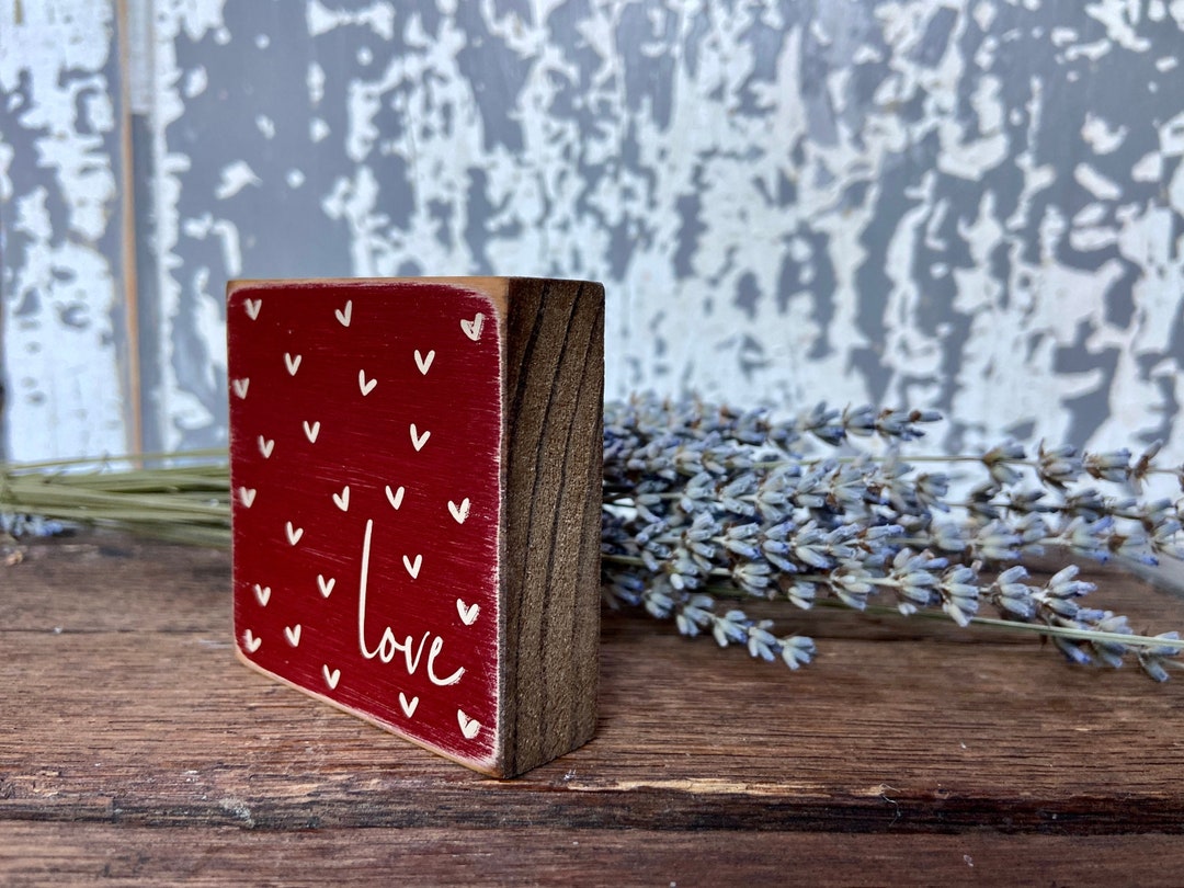 Love Block, MADE TO ORDER, Valentine’s Day Decor, Tiered Tray Decor - Etsy