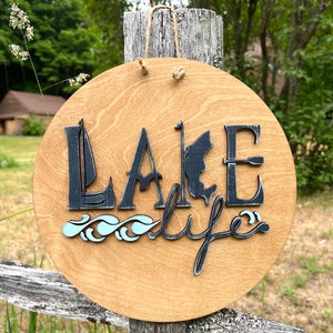 Lake Life, Lake Sign, Lake House Decor - Etsy