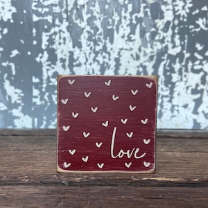 Love Block, MADE TO ORDER, Valentine’s Day Decor, Tiered Tray Decor - Etsy