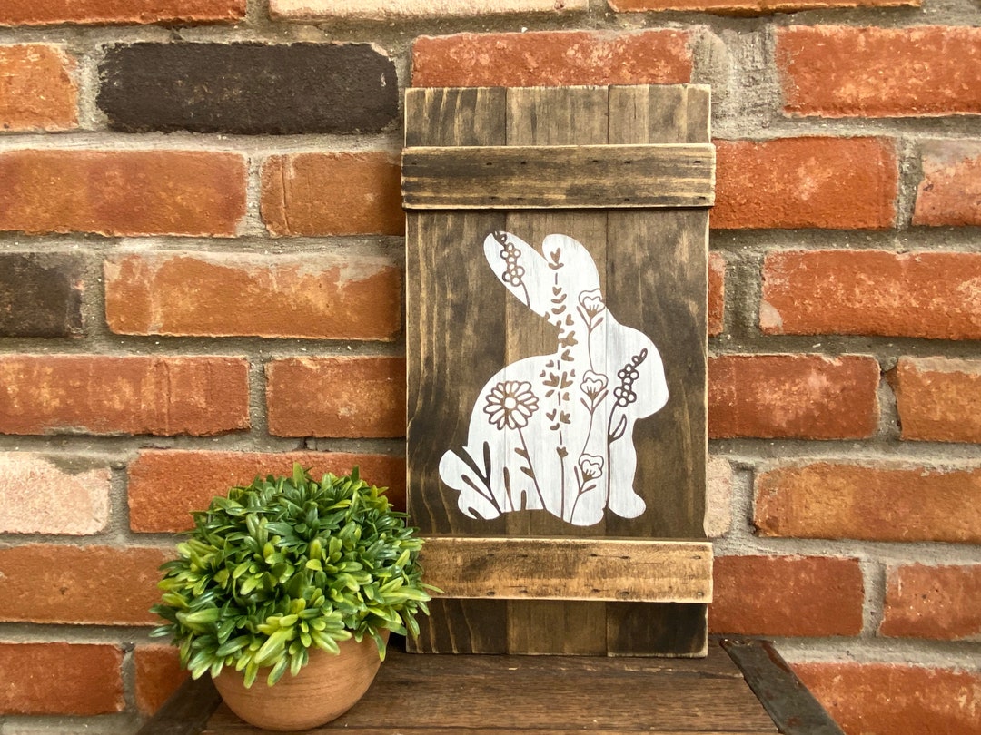 Easter Bunny Sign, MADE TO ORDER, Bunny Sign, Spring Decor - Etsy