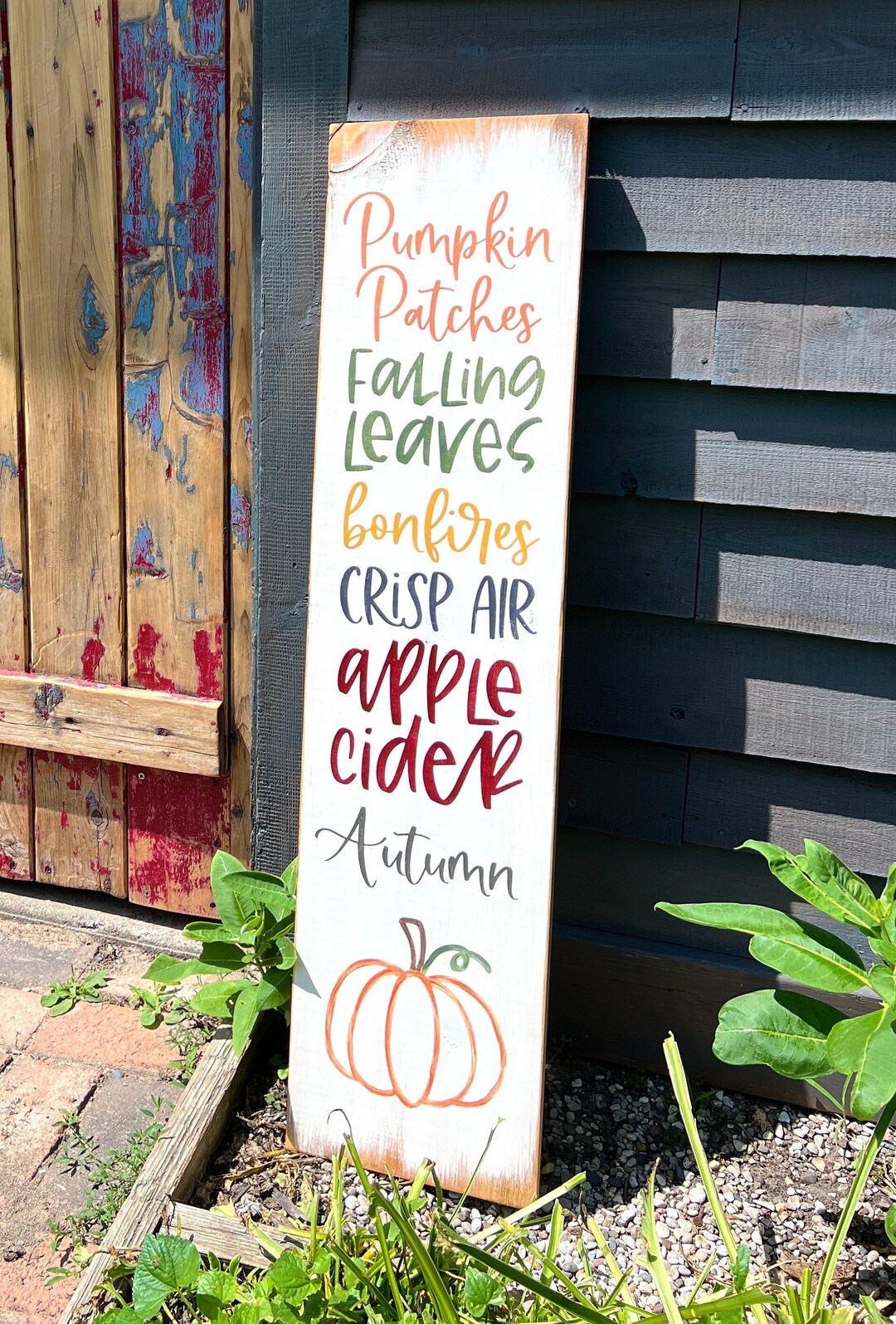 Fall Porch Leaner, MADE TO ORDER, Farmhouse Fall Decor, Autumn Sign - Etsy
