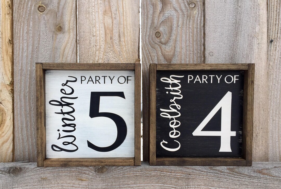Custom Family Sign Party of 5 Sign Custom Party of Sign - Etsy