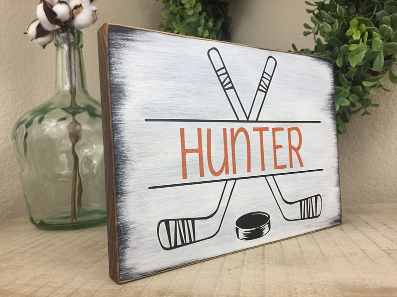 Hockey Name Sign, Personalized Hockey Sign, MADE TO ORDER - Etsy