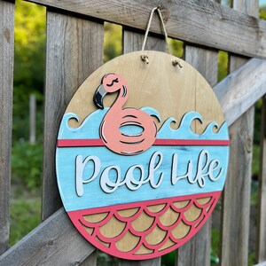 Pool Sign, Pool Life, Summer Sign, Flamingo Decor - Etsy