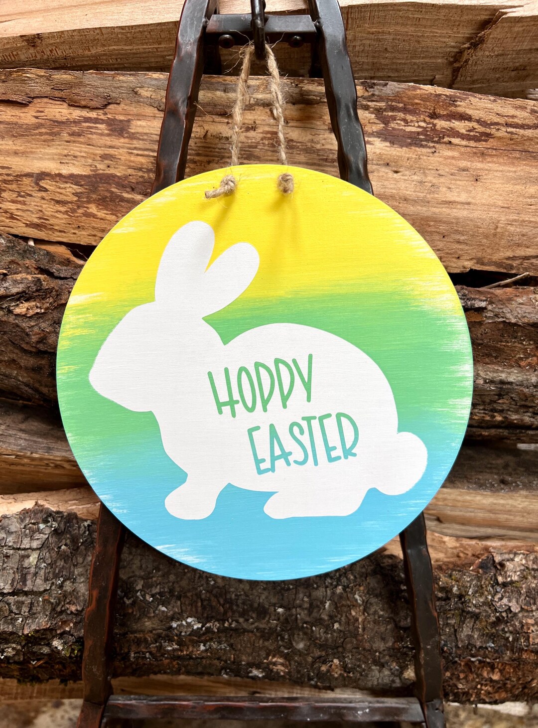 Hoppy Easter, Happy Easter, Farmhouse Easter - Etsy