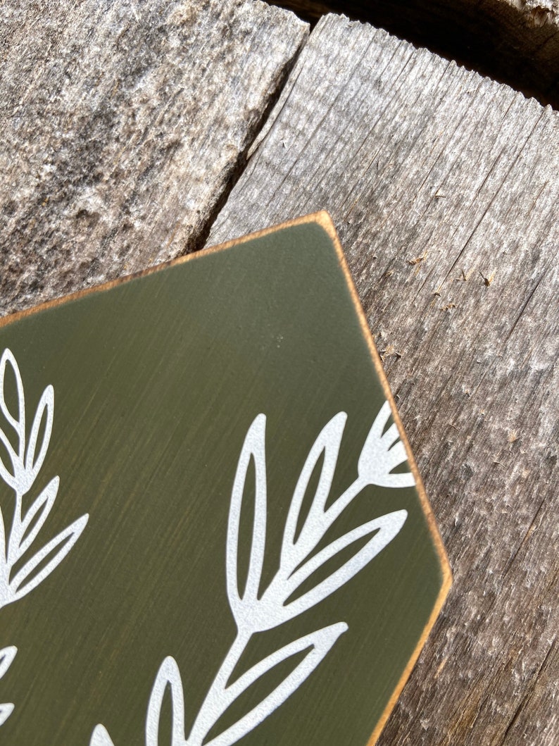 Leaf Sign Plant Sign Home Sign - Etsy