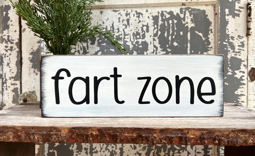 Fart Zone, Fart Sign, Farmhouse Bathroom - Etsy