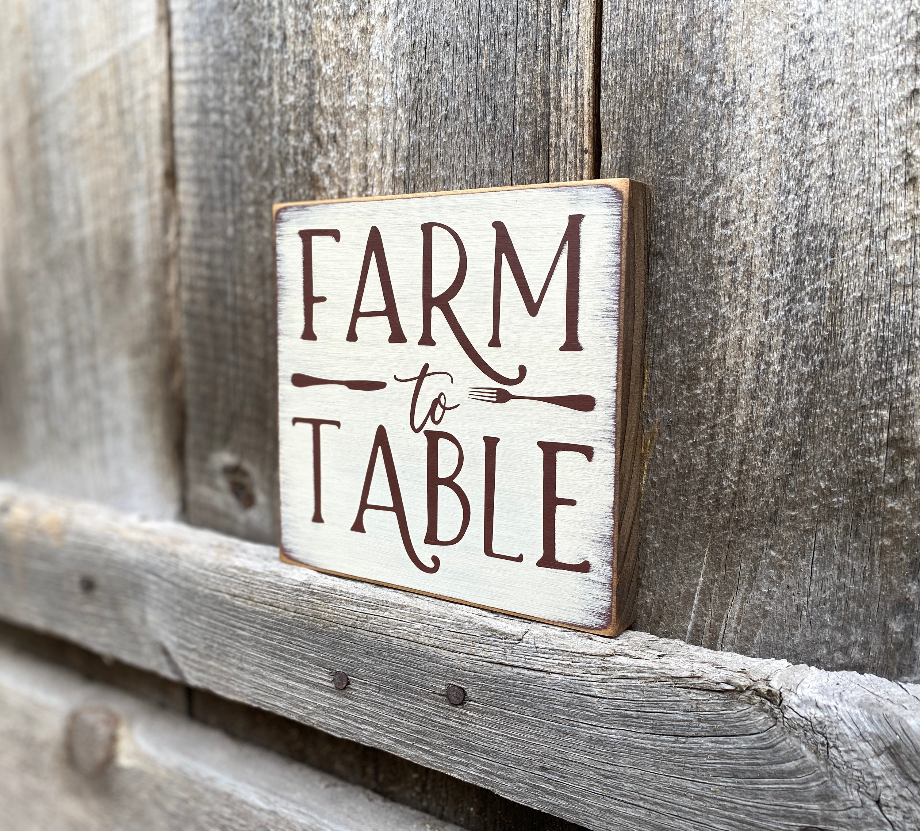 Farm to Table Sign, Farm Sign, Farmhouse Decor - Etsy