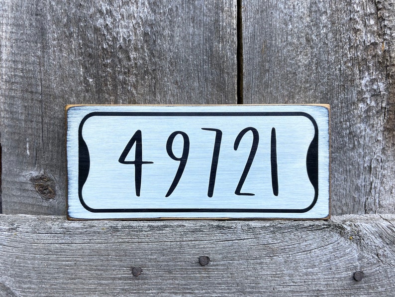 Zip Code Sign MADE TO ORDER - Etsy