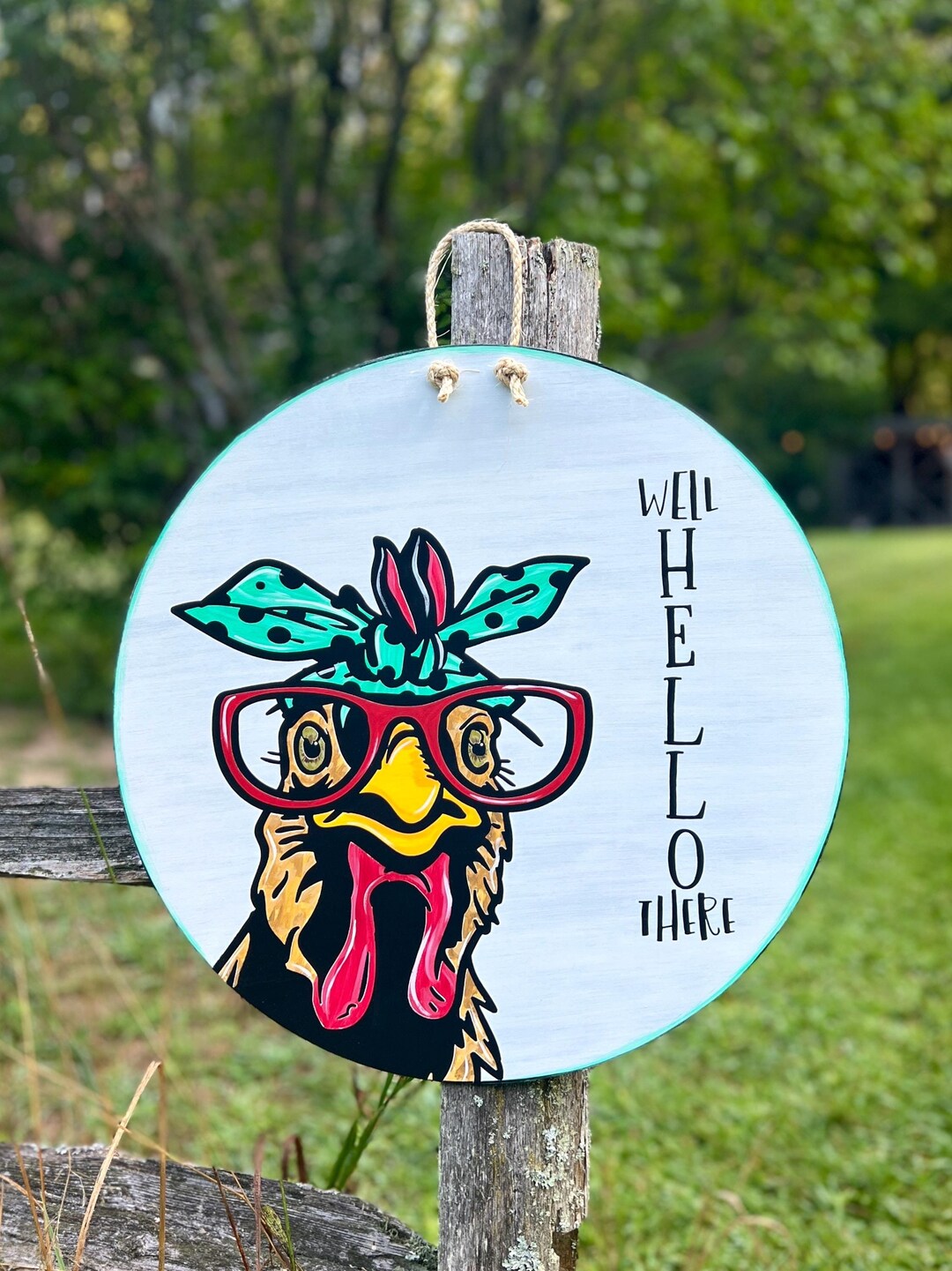 Chicken Sign, Well Hello There, Coop Sign - Etsy