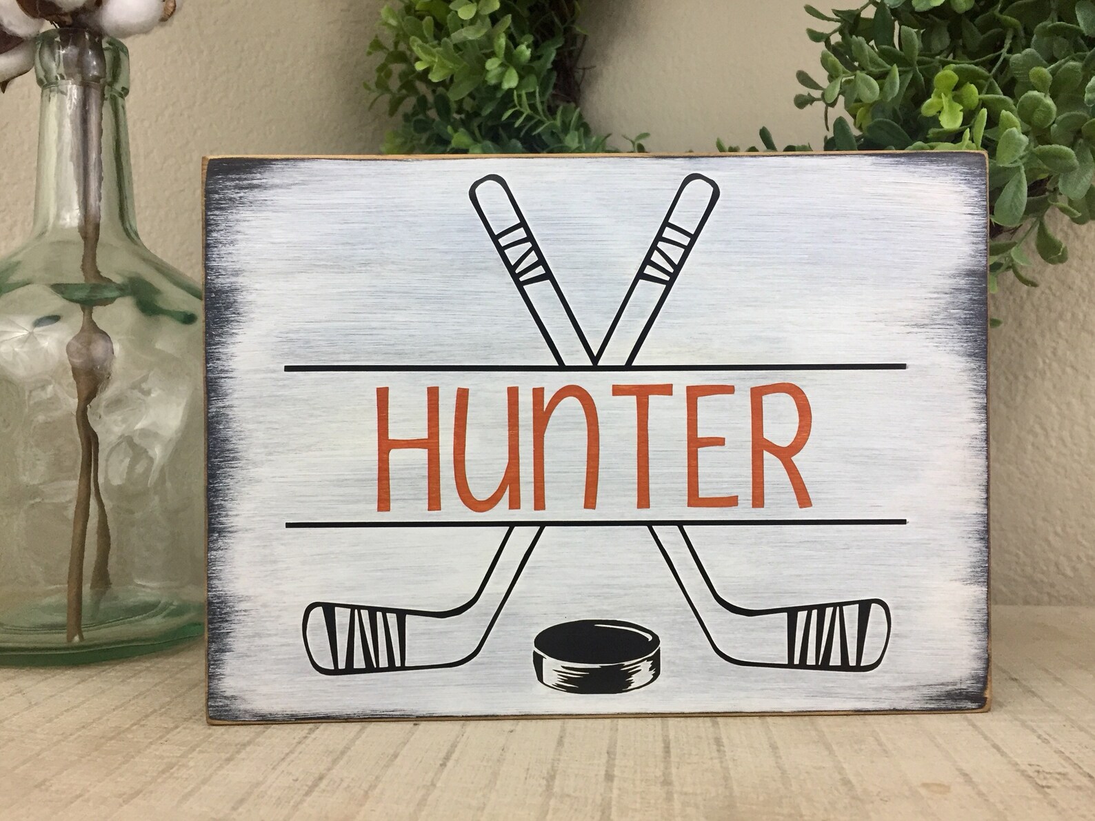 Hockey Name Sign Personalized Hockey Sign MADE TO ORDER | Etsy