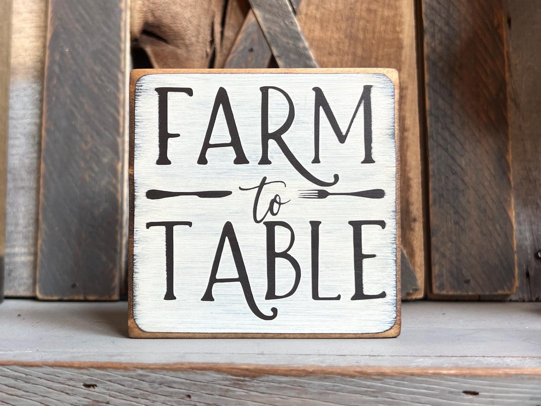 Farm to Table Sign, Farmhouse Decor - Etsy