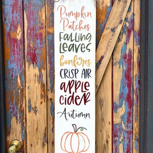 Fall Porch Leaner, Farmhouse Fall Decor, Autumn Sign - Etsy