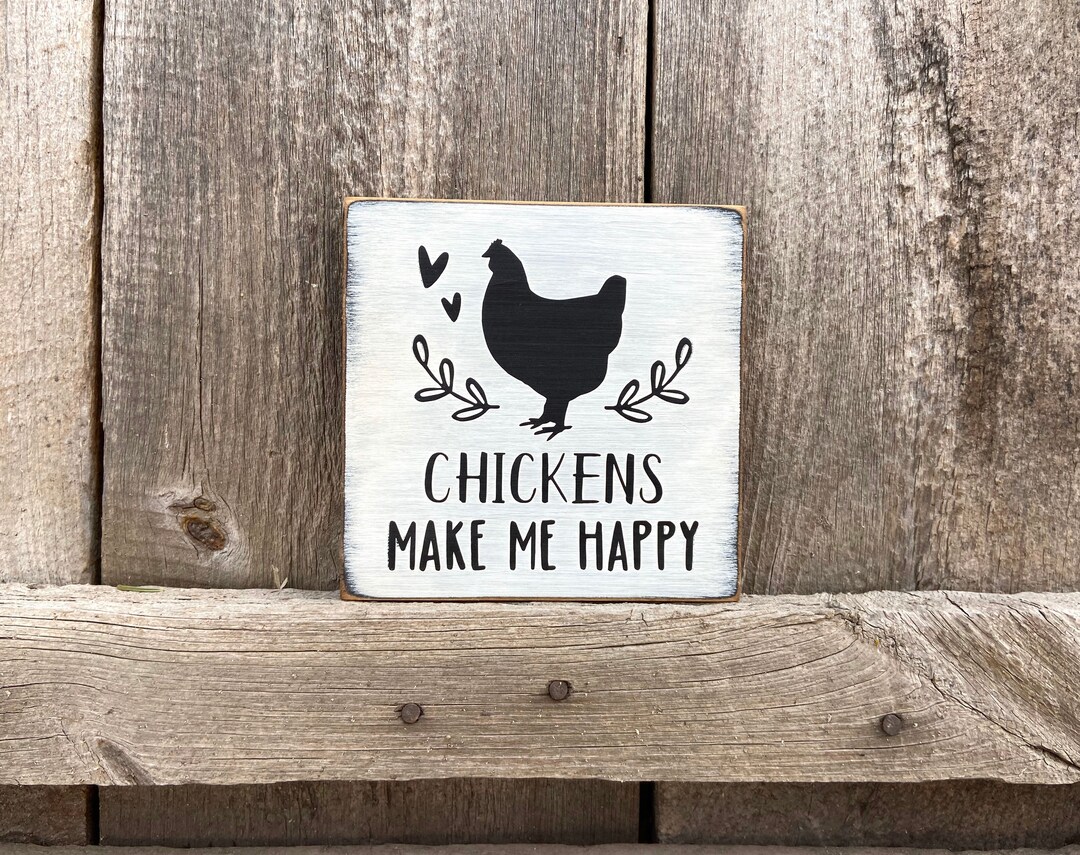 Les poulets me rendent heureux, signe de poulet, décor de poulet - Etsy ...