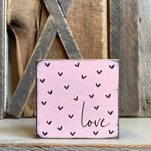 Love Block, MADE TO ORDER, Valentine’s Day Decor, Tiered Tray Decor - Etsy