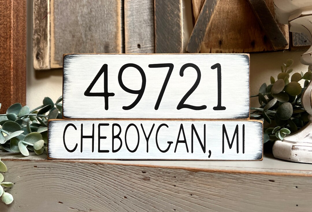 Home Town Sign, Zip Code Sign, Home Sign - Etsy