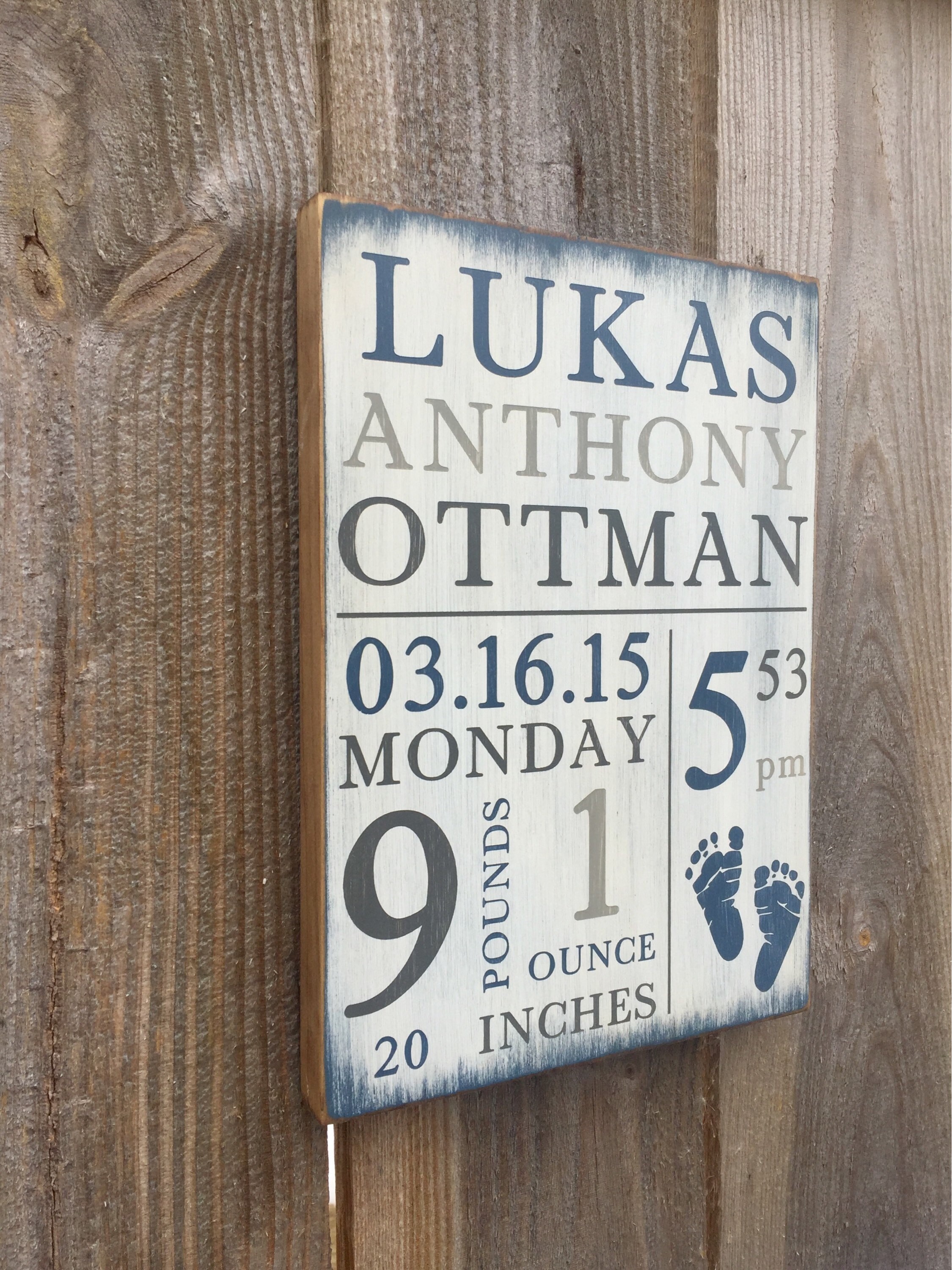 Baby Sign, Birth Sign, Nursery Decor, MADE TO ORDER - Etsy
