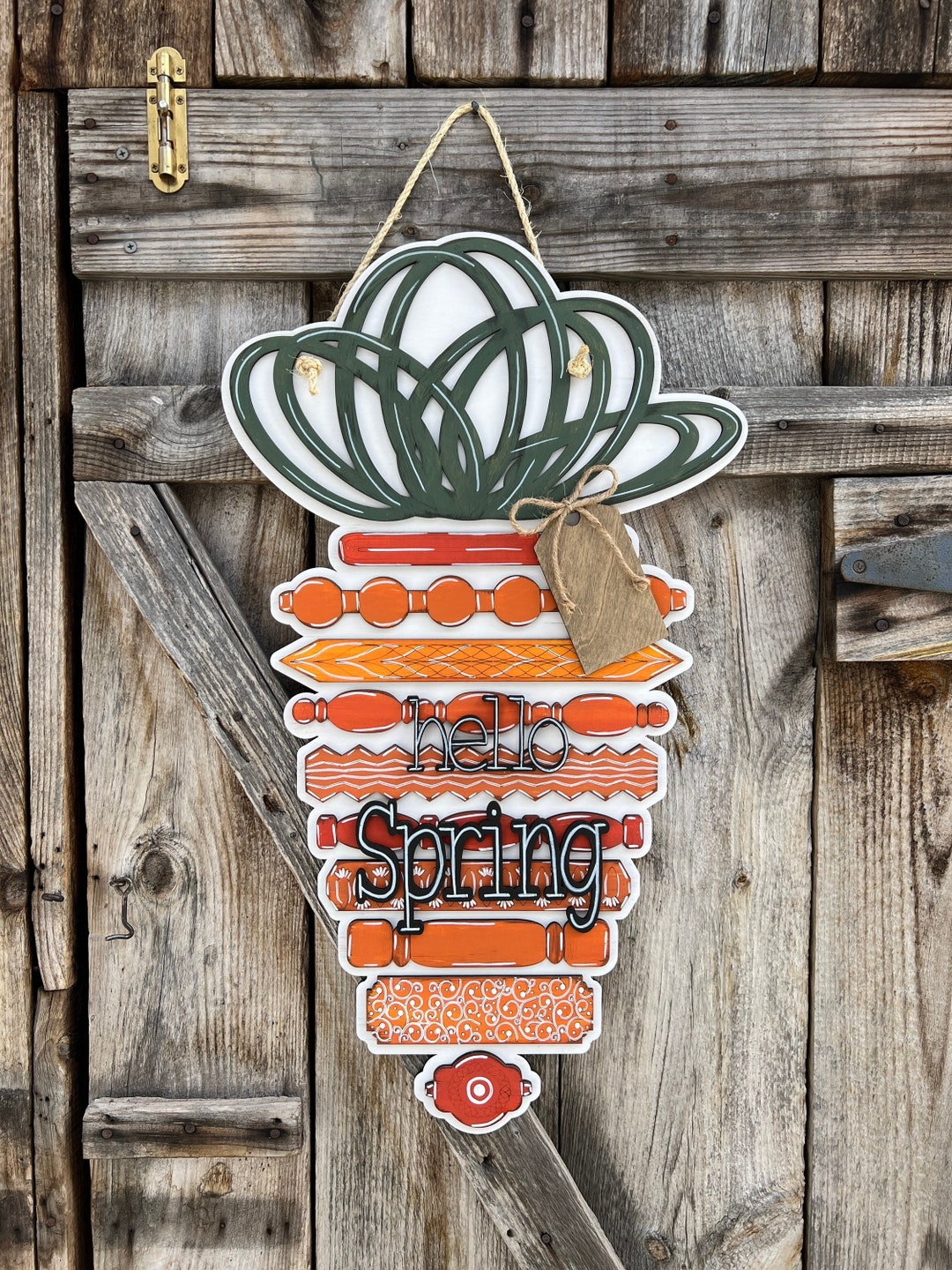Carrot Sign, Easter Sign, Spring Door Hanger - Etsy