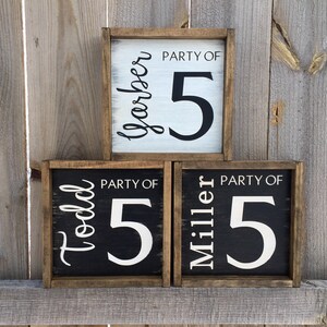 Custom Family Sign Party of 5 Sign Custom Party of Sign | Etsy