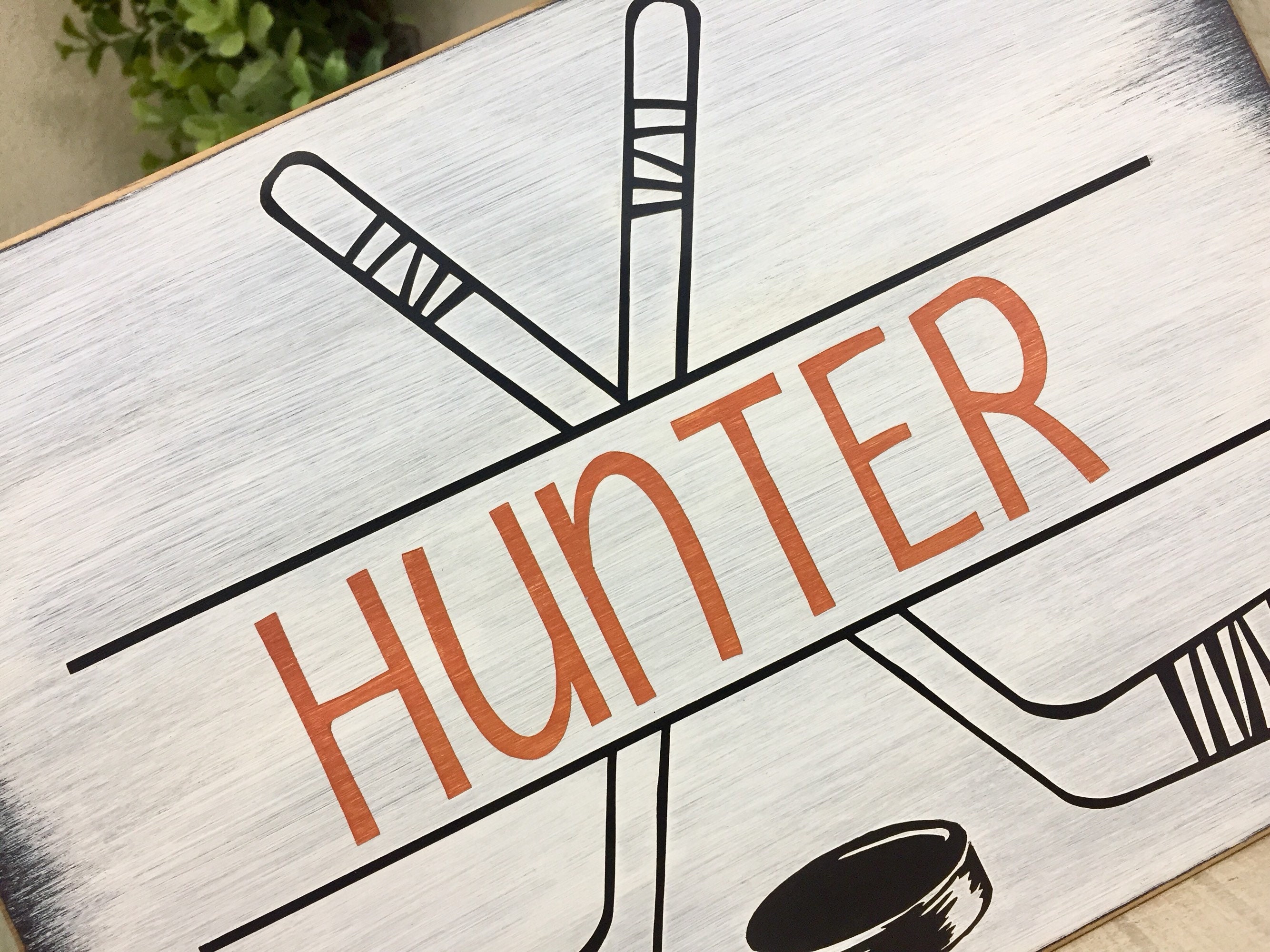 Hockey Name Sign, Personalized Hockey Sign, MADE TO ORDER - Etsy