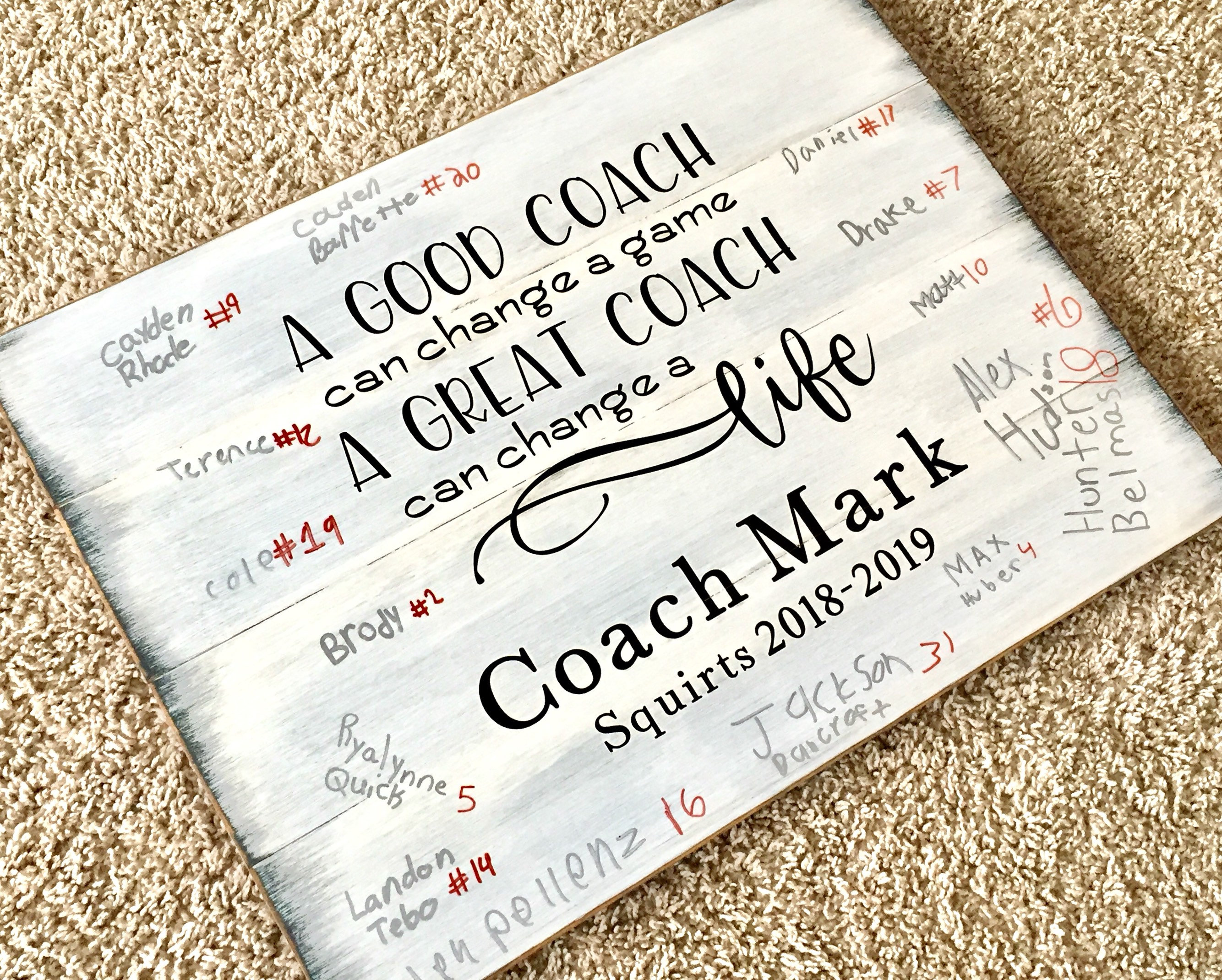 Coach Sign Coach Gift Team Autograph Sign A Great Coach Can - Etsy UK