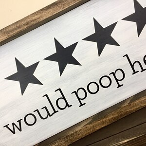 Would Poop Here Again Sign, MADE TO ORDER, Poop Sign, Funny Bathroom ...