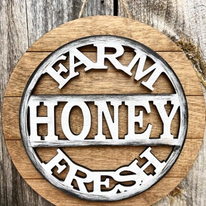 Farm Fresh Honey Sign, Farmhouse Decor - Etsy