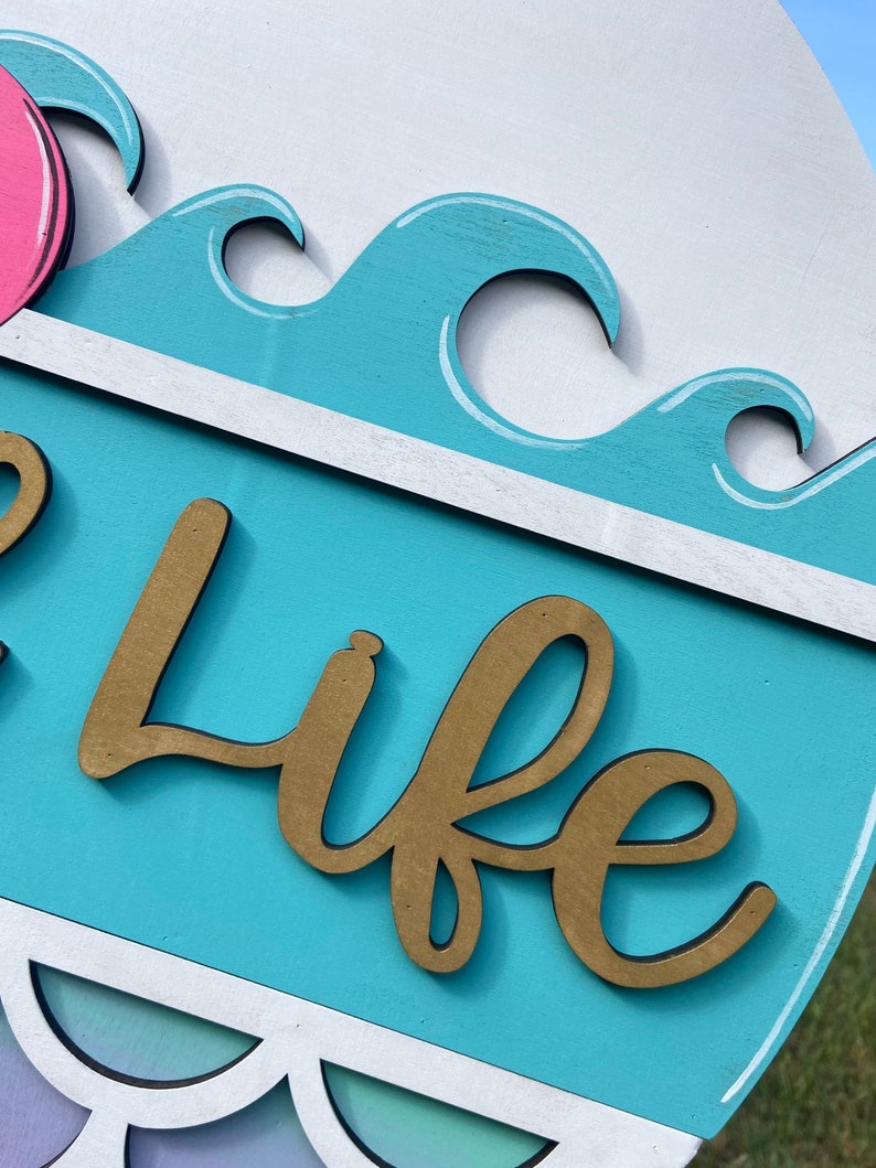 Pool Sign Pool Life Summer Sign Flamingo Decor - Etsy