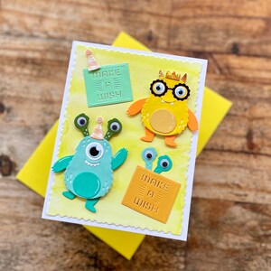 Handmade Monster Birthday Card - Etsy