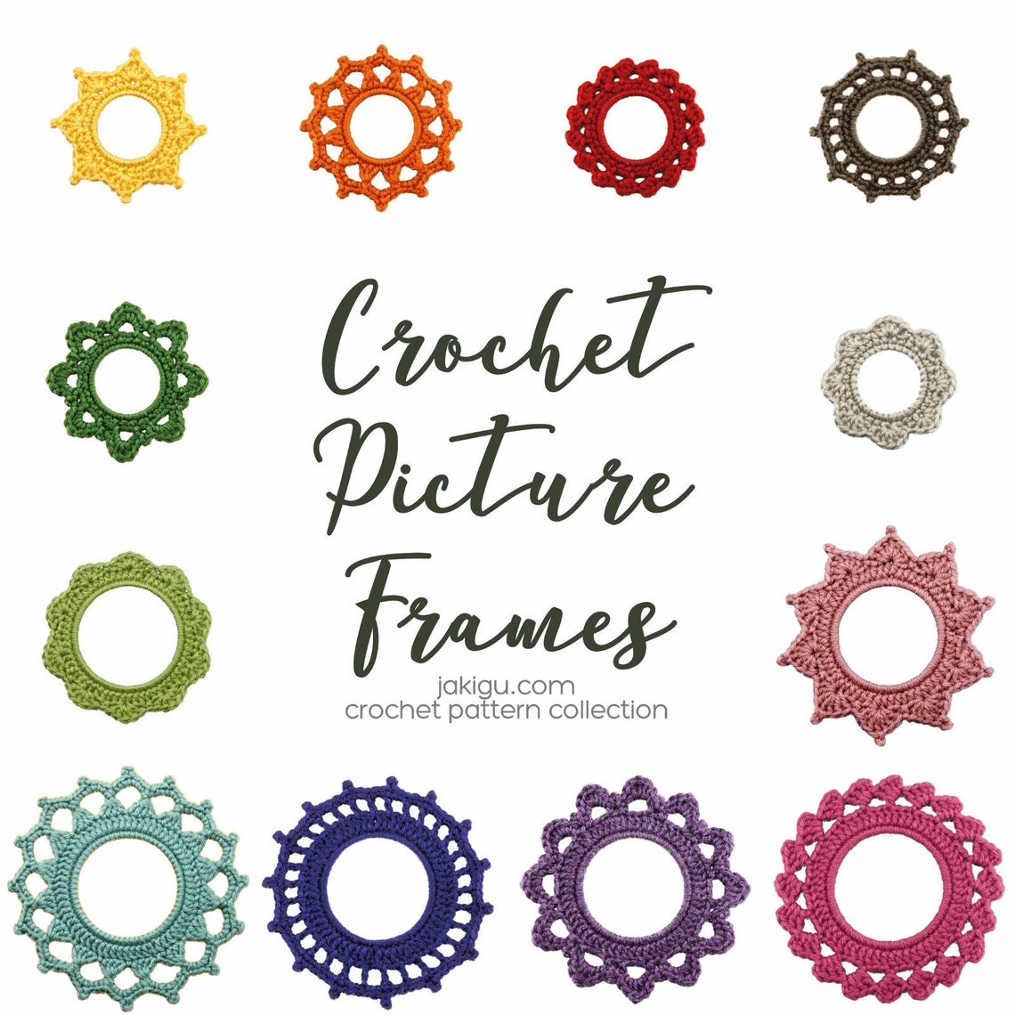 Crochet Picture Frame Pattern Collection 2018 - Etsy