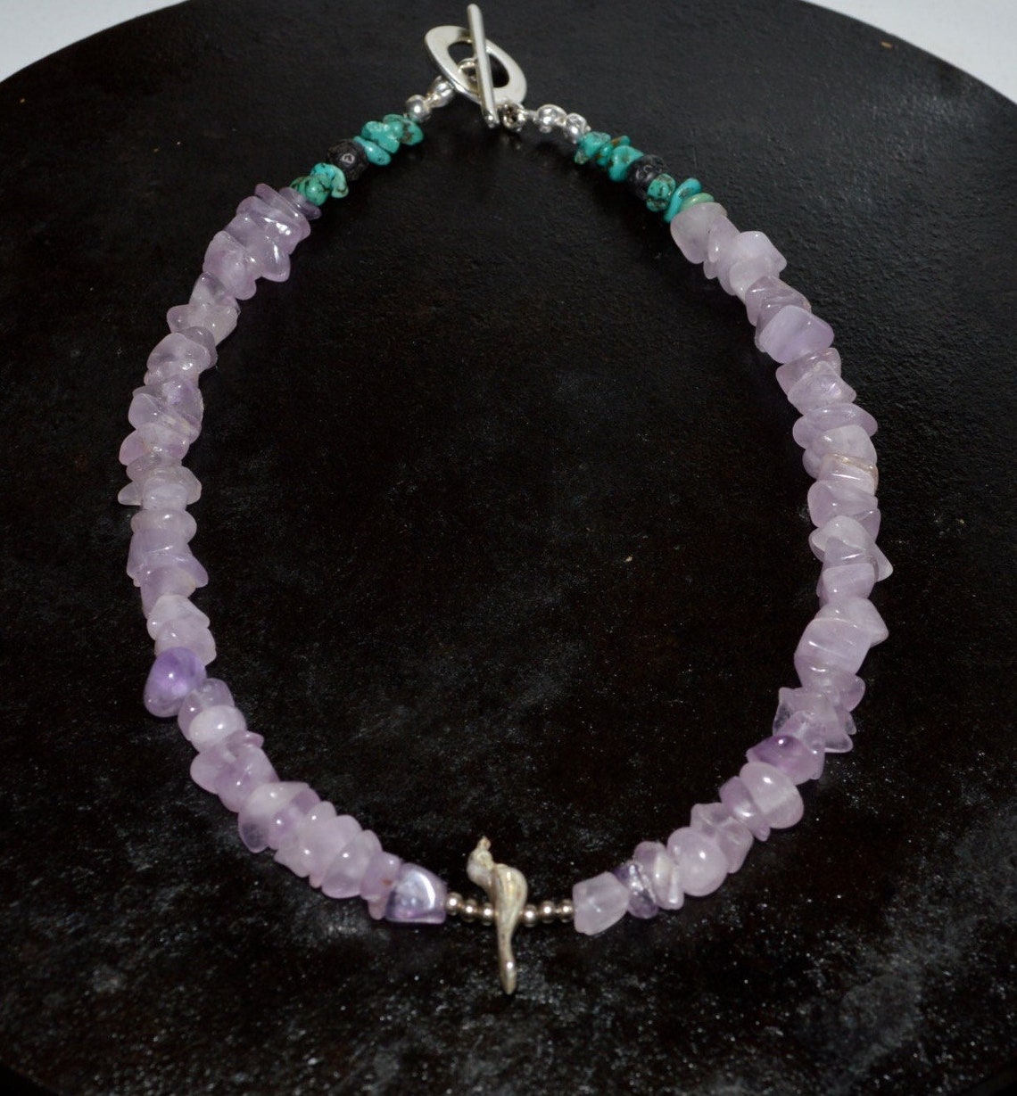 Childs Amethyst and Dove Necklace Baby Amethyst Necklace - Etsy