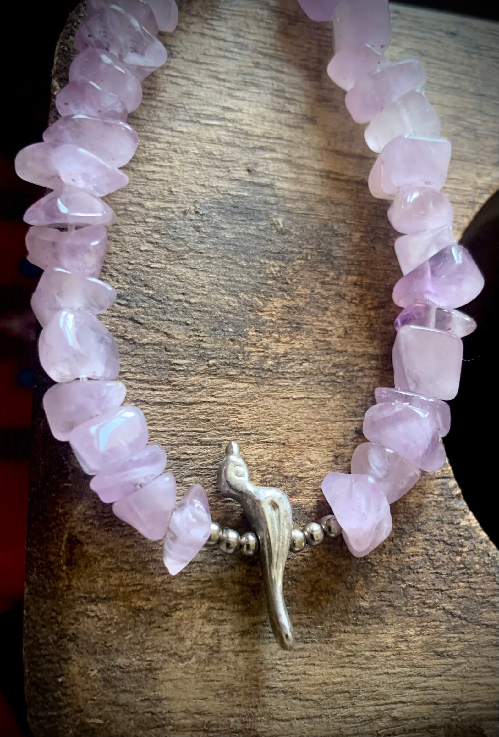 Childs Amethyst and Dove Necklace Baby Amethyst Necklace - Etsy