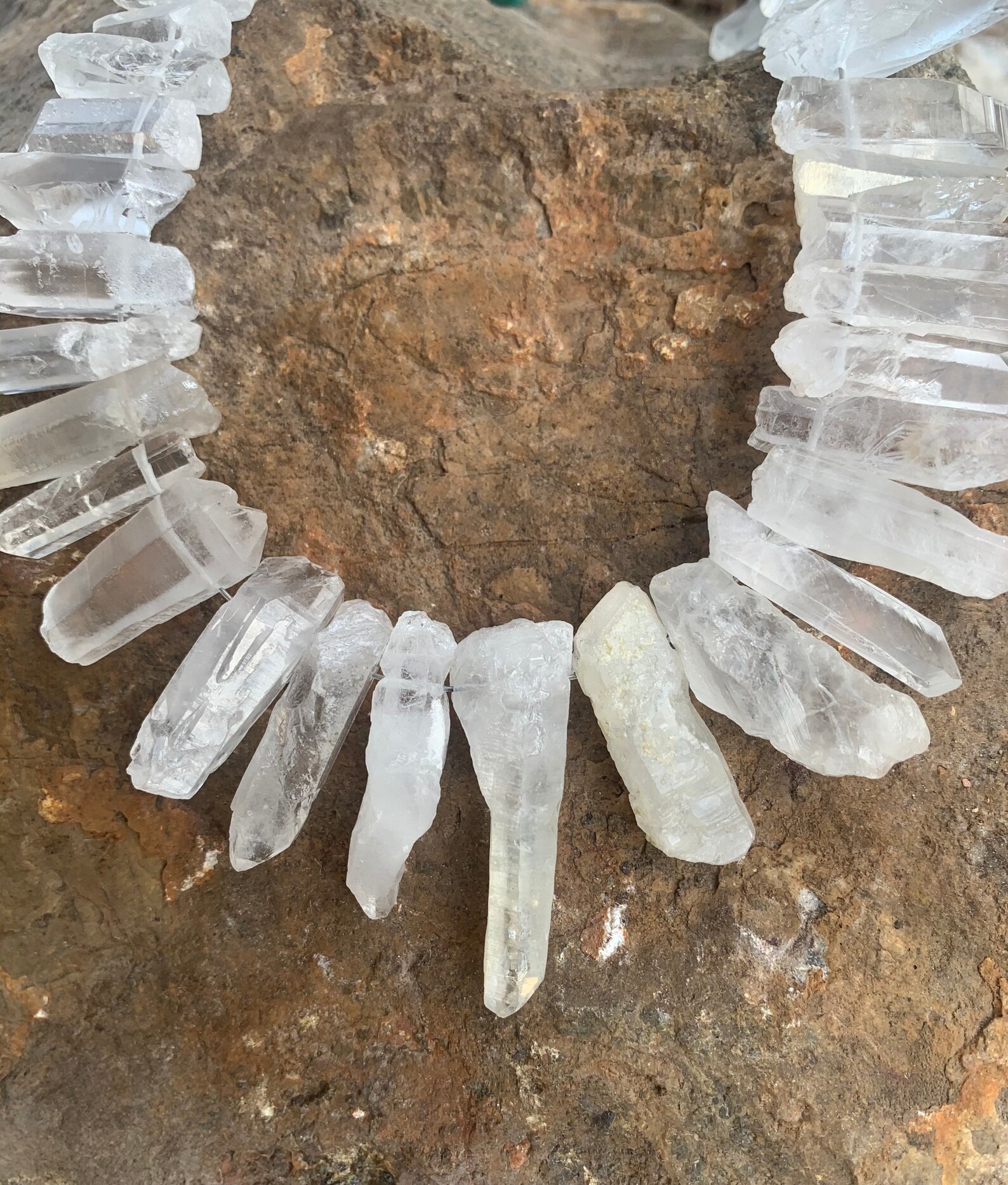 Beautiful Quartz Crystal Necklace Quartz Crystal Necklace - Etsy