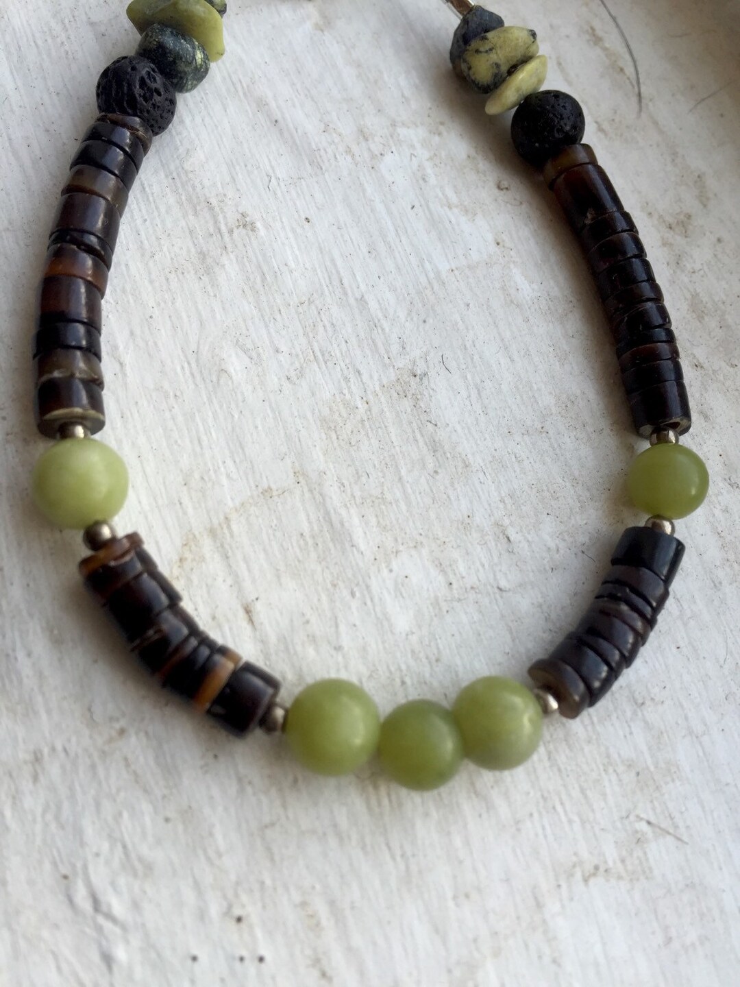 Jade and Penn Shell Bracelet, Round Jade Bead Bracelet, Jade Bracelet ...