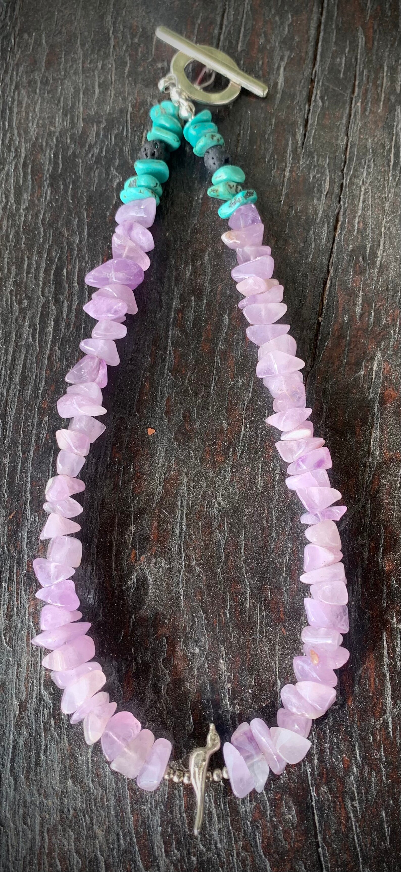 Childs Amethyst and Dove Necklace Baby Amethyst Necklace - Etsy