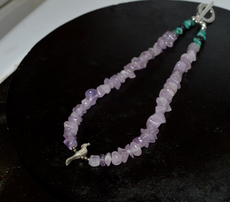 Childs amethyst and dove necklace baby amethyst necklace | Etsy