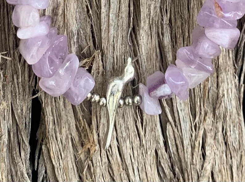 Childs Amethyst and Dove Necklace Baby Amethyst Necklace - Etsy