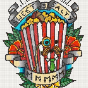 Detective Popcorn Cross Stitch Pattern - Etsy