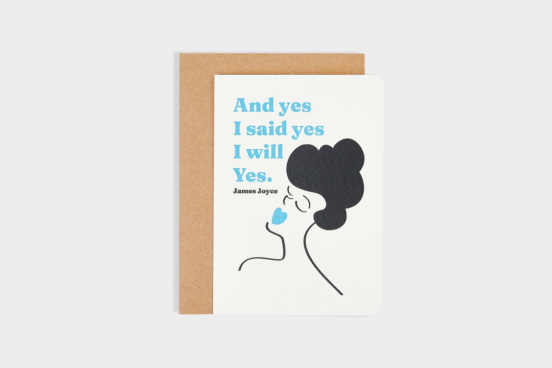 James Joyce Ulysses Yes Card - Etsy