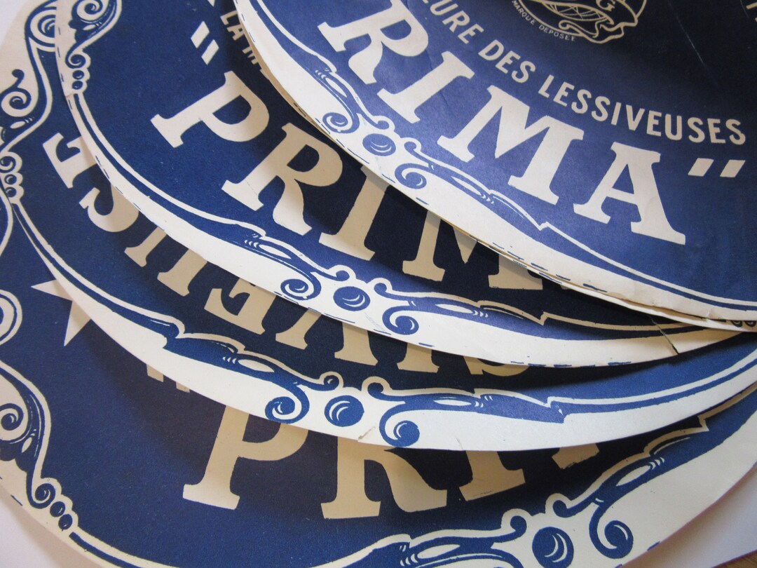 Vintage French Prima Washing Machine Labels: Blue Ephemera for DIY - Etsy