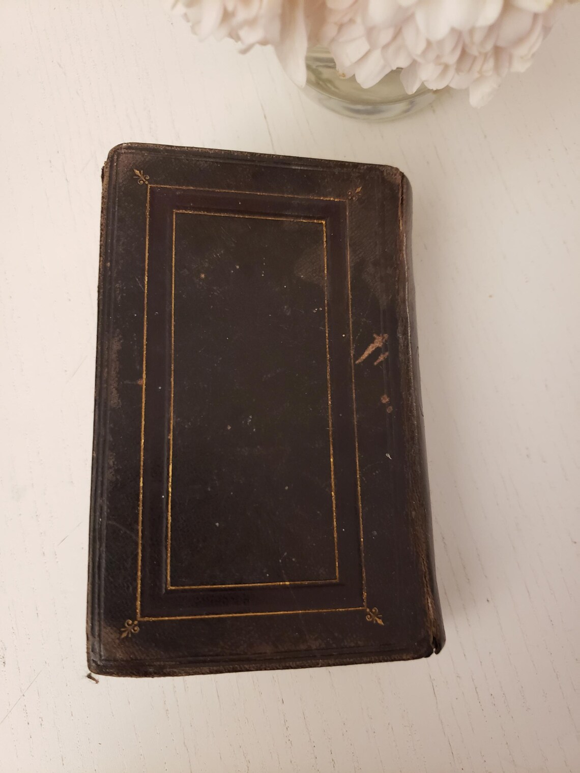 Antique French Prayer Book - Leather Bound - Artistic Illustrations ...