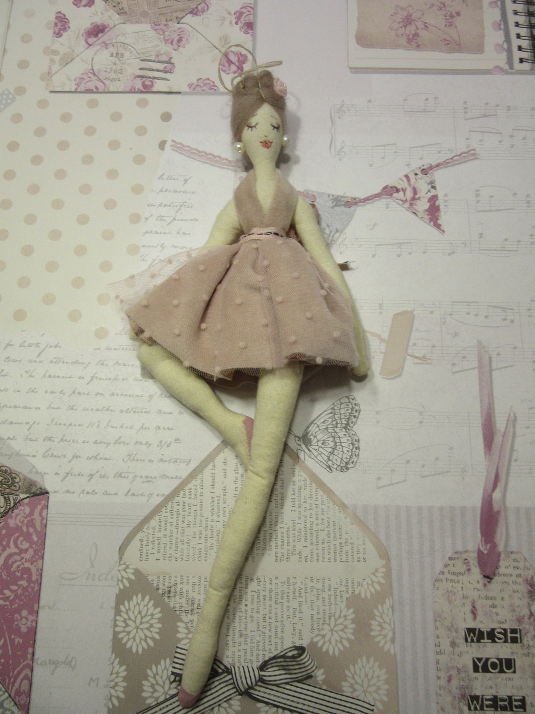 Sweet Soft Ballerina Ballet Dancer Ornament or Plushy Doll Dancer Decor ...