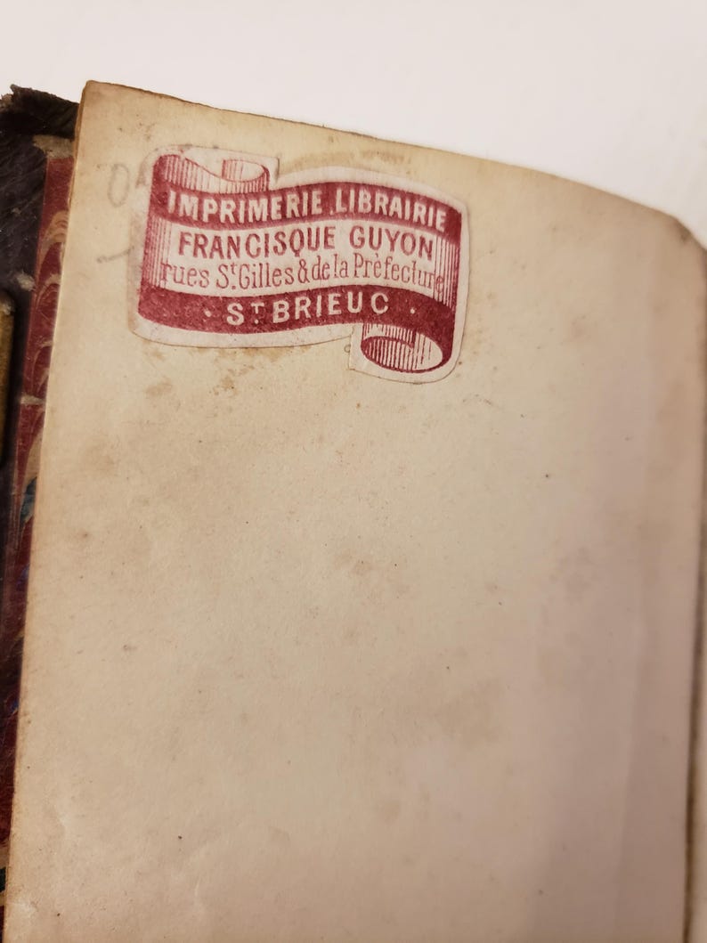 Antique French Prayer Book - Leather Bound - Artistic Illustrations ...