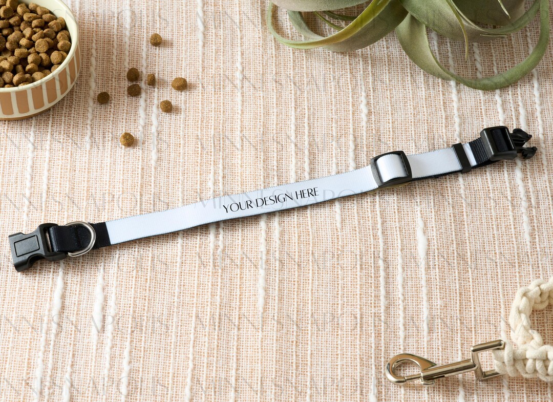 Customizable Dog Collar Digital Mockup Blank White Sublimation Digital ...