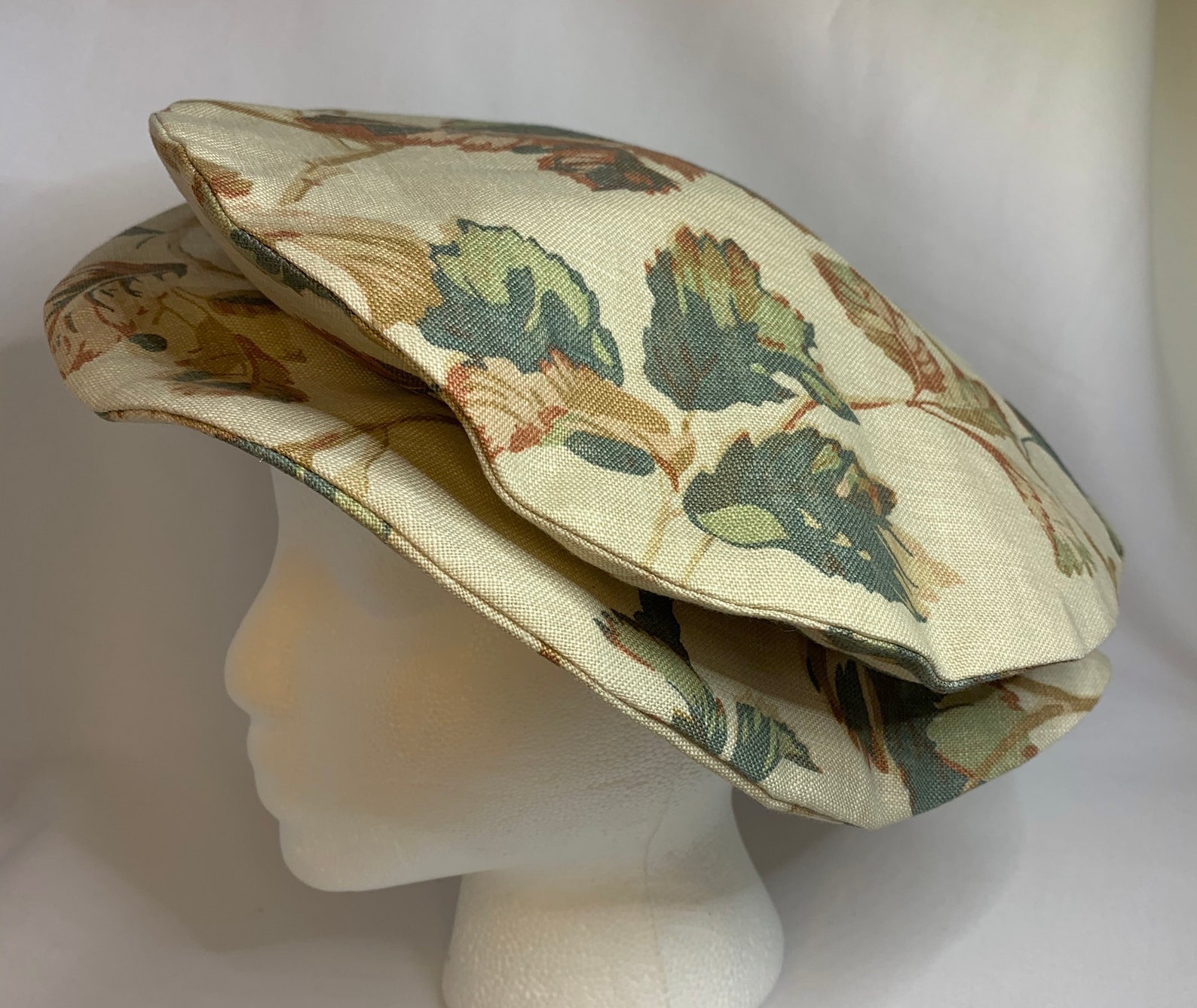 Linen Leaf Renaissance Tudor Flat Cap | Etsy