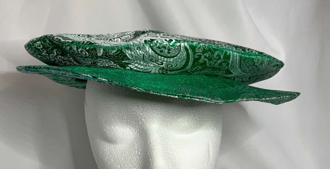 Green & Silver Renaissance Tudor Flat Cap | Etsy