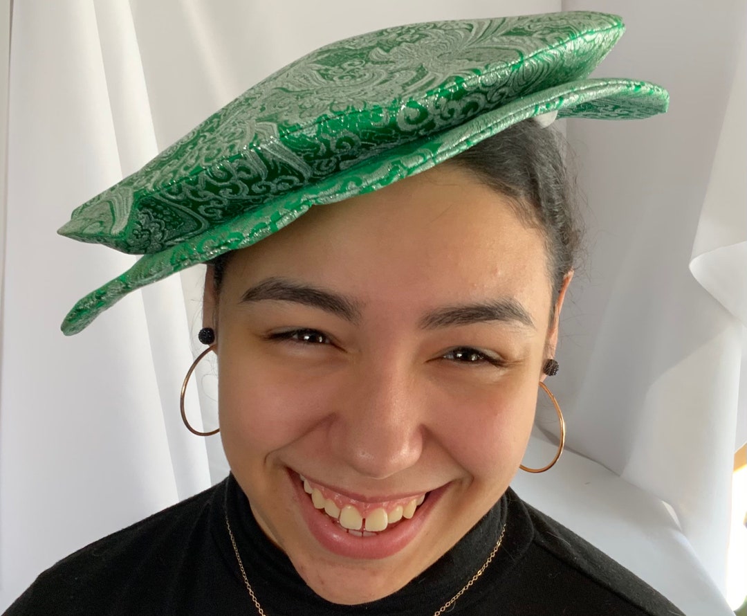 Green & Silver Renaissance Tudor Flat Cap - Etsy